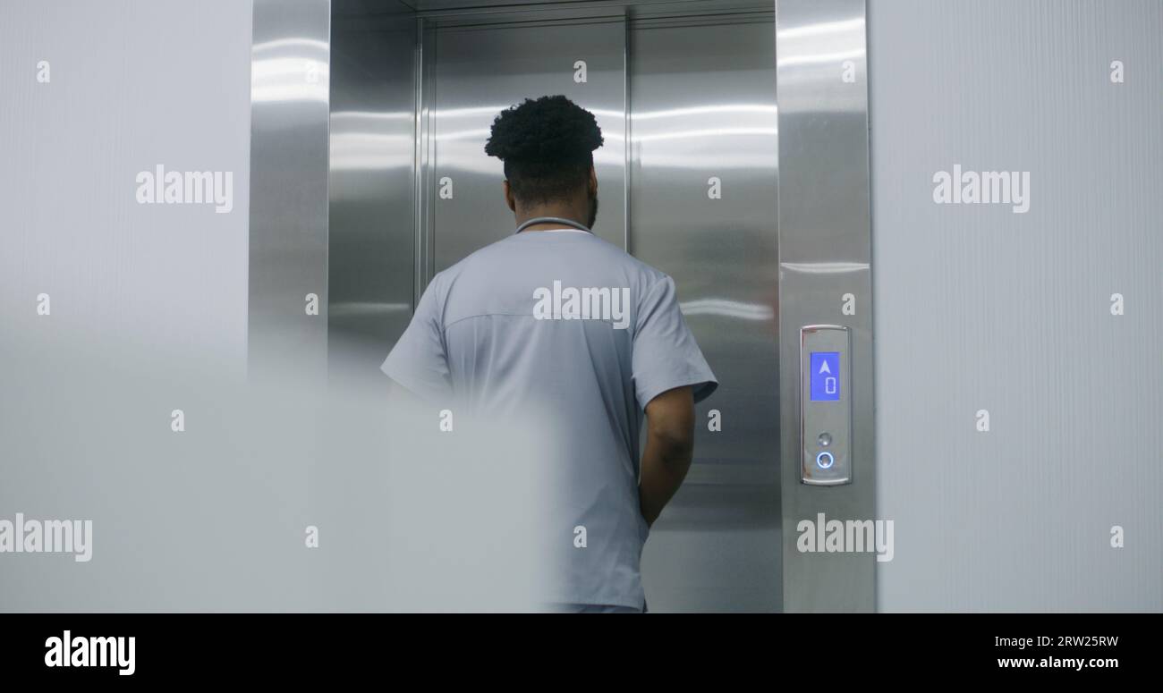 Elevator work back medical hi-res stock photography and images - Alamy