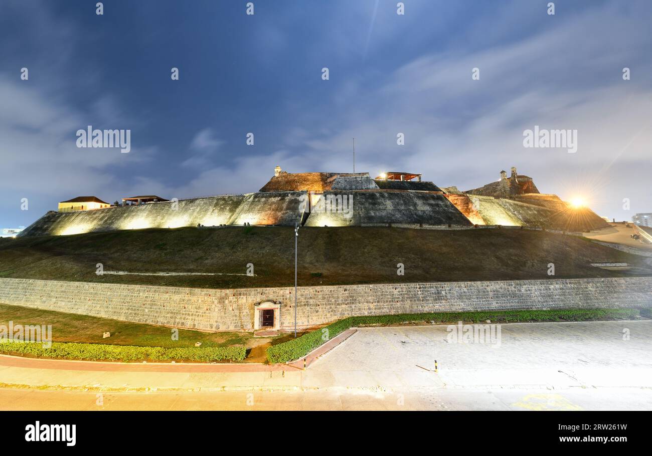 Historic fort and castle Castillo San Felipe de Barajas, Cartagena de ...