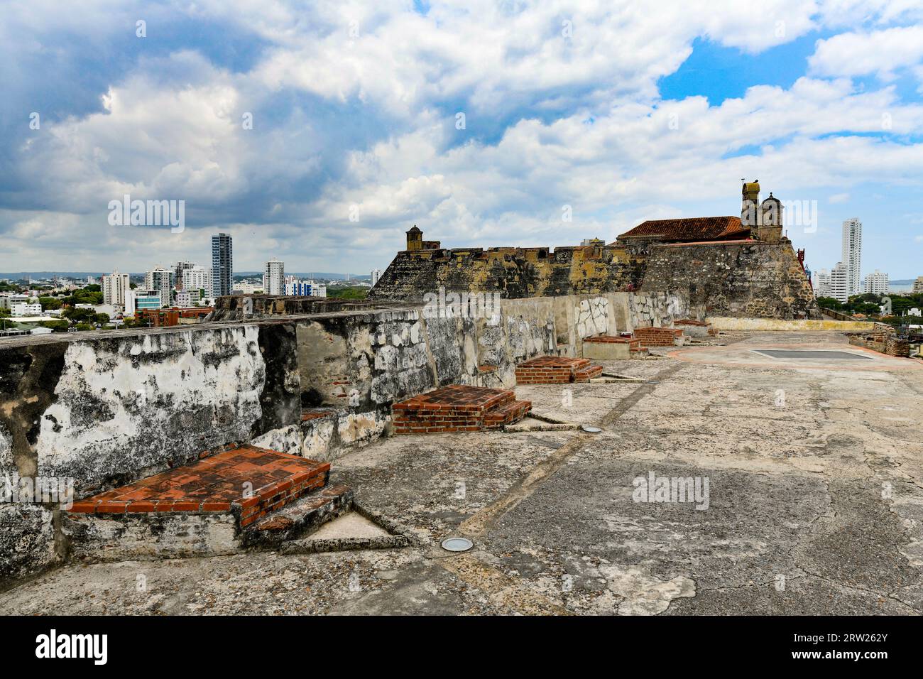 Historic fort and castle Castillo San Felipe de Barajas, Cartagena de ...