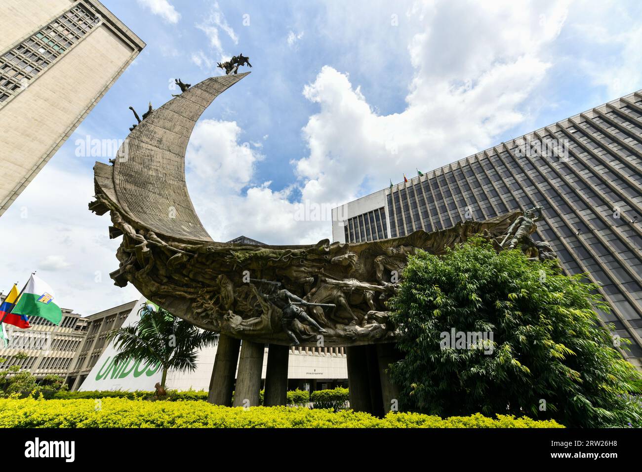 Medellin, Colombia - Apr 15, 2022: Alpujarra Administrative Center ...