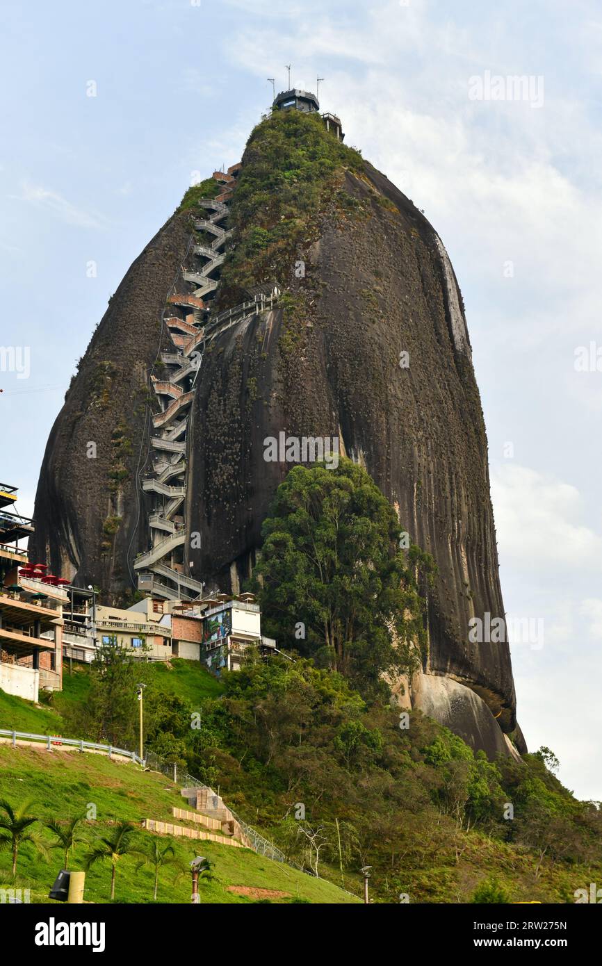 The famous Piedra del Peñol a monolithic stone mountain located at the ...