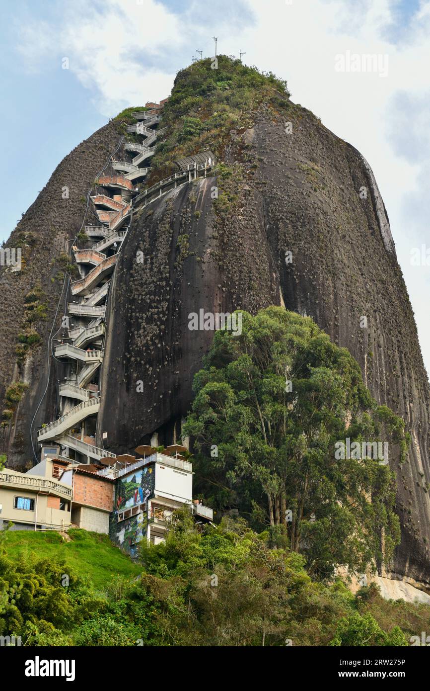 The famous Piedra del Peñol a monolithic stone mountain located at the ...