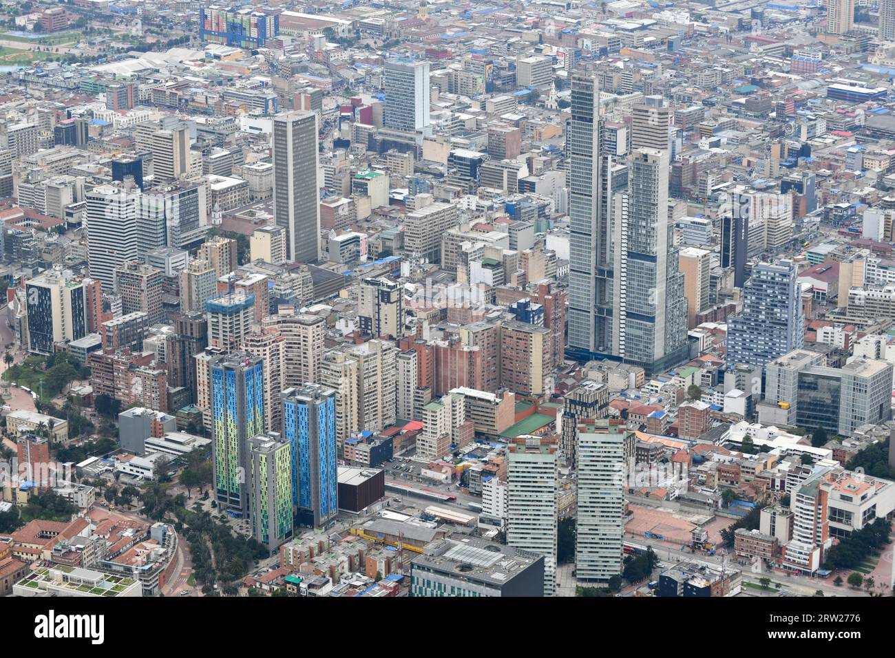 Bogota, Colombia - Apr 12, 2022: Panoramic view of Bogota City Center ...