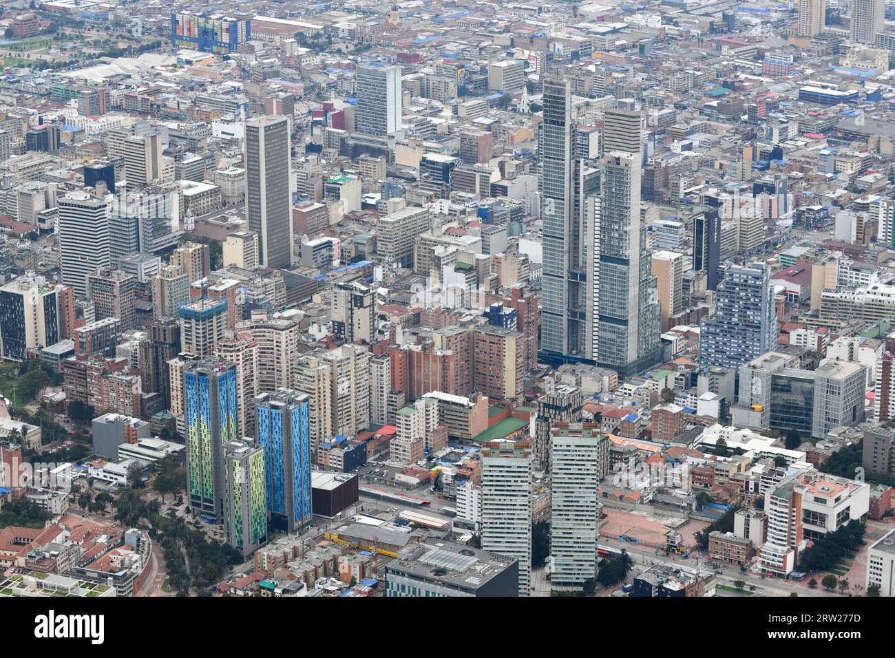 Bogota, Colombia - Apr 12, 2022: Panoramic view of Bogota City Center ...