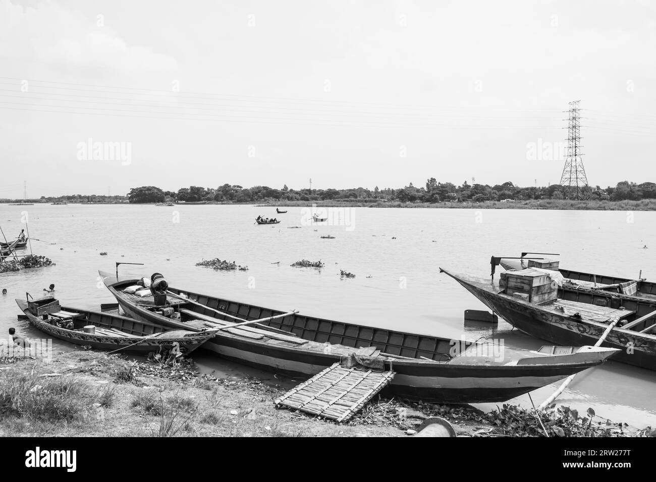 Traditional boat station 4k photo captured from Ruhitpur, Bangladesh on ...