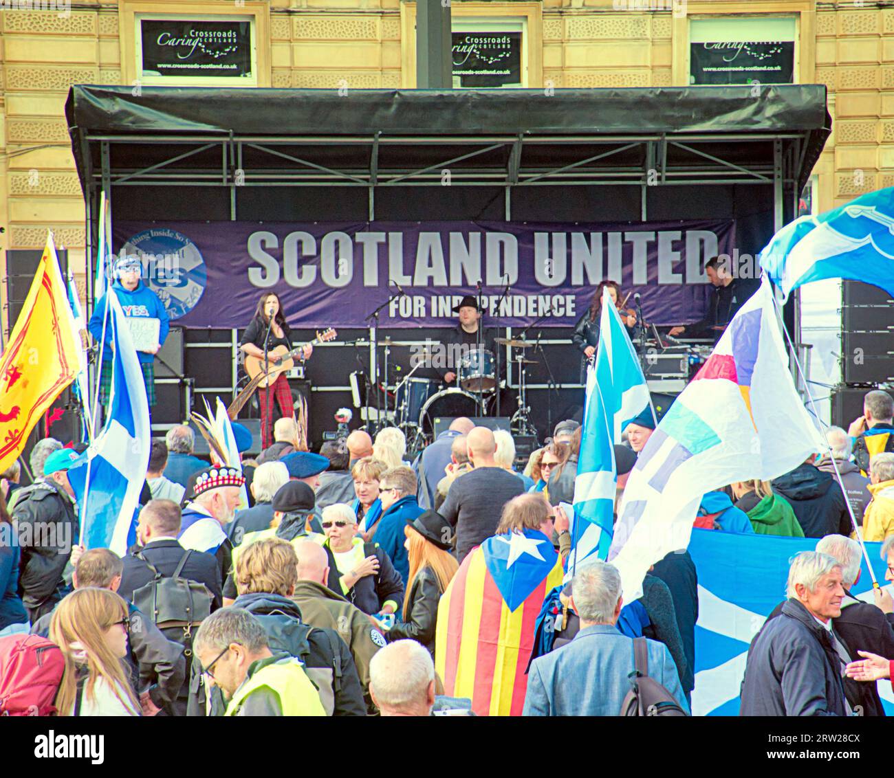 Glasgow, Scotland, UK. 16th September, 2023. Hope over fear ...