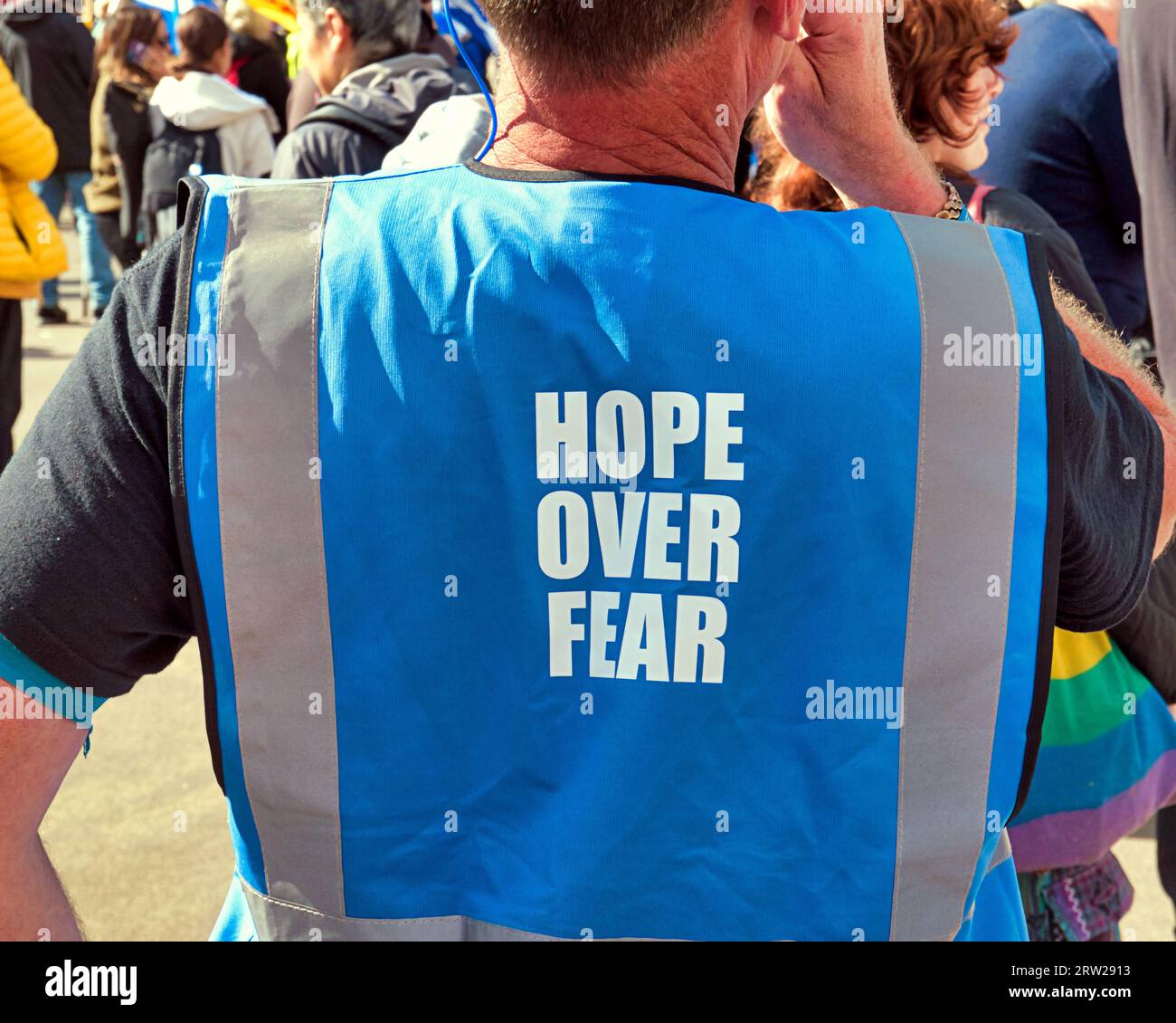 Glasgow, Scotland, UK. 16th September, 2023. Hope over fear ...
