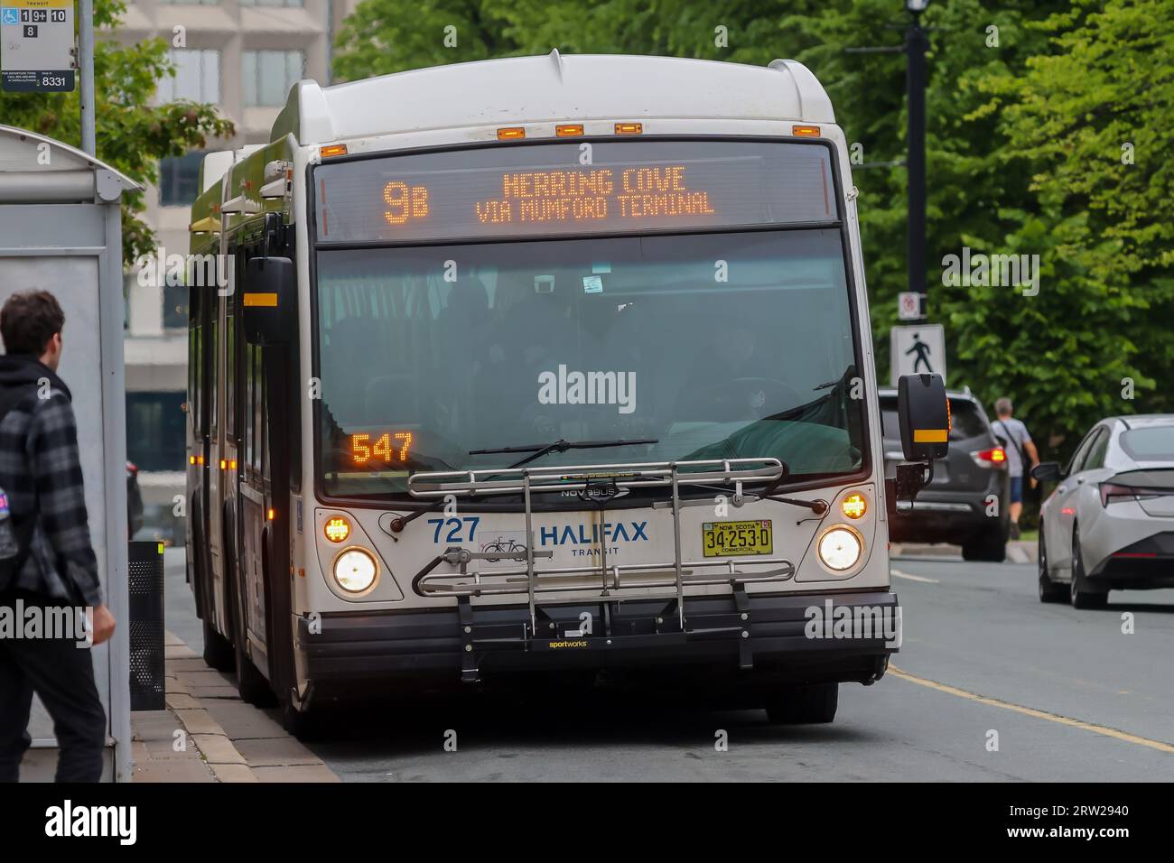 Halifax Transit Bus, Route 9B at Spring Garden Road. Public transport ...