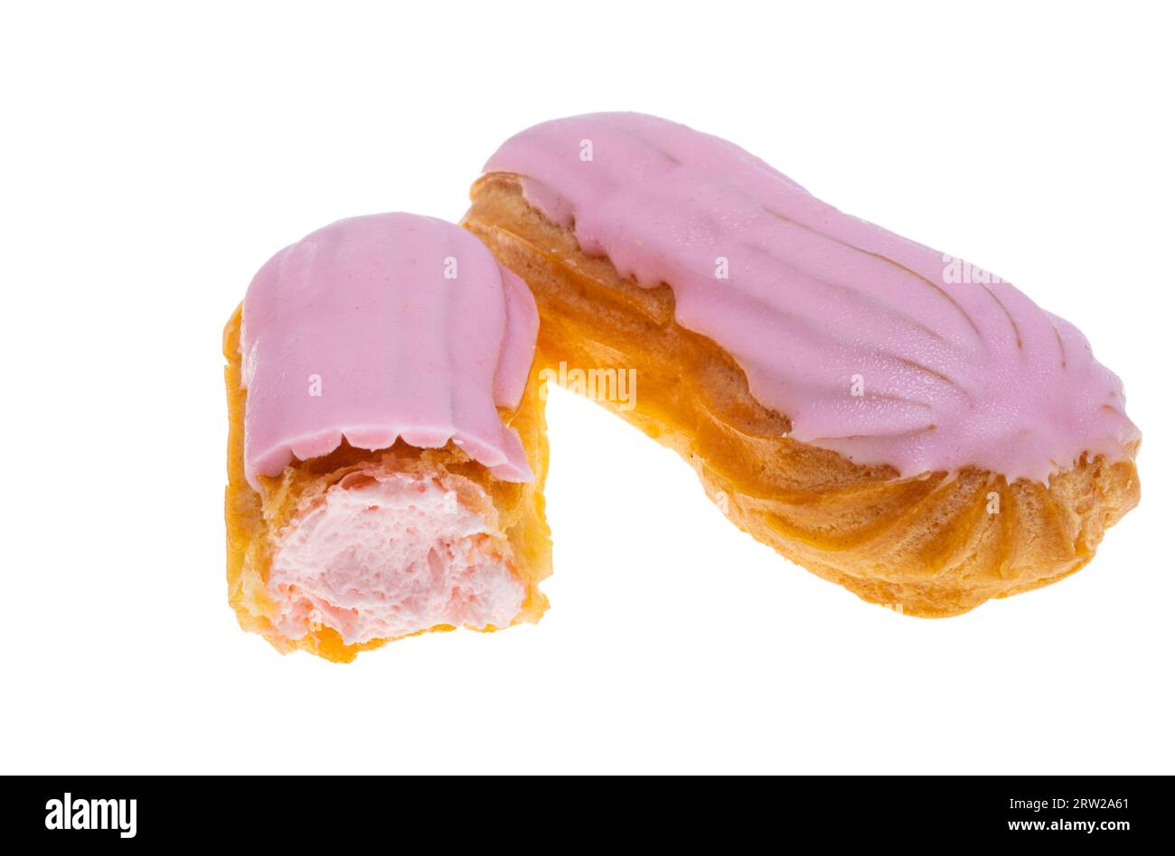 eclairs isolated on white background Stock Photo - Alamy