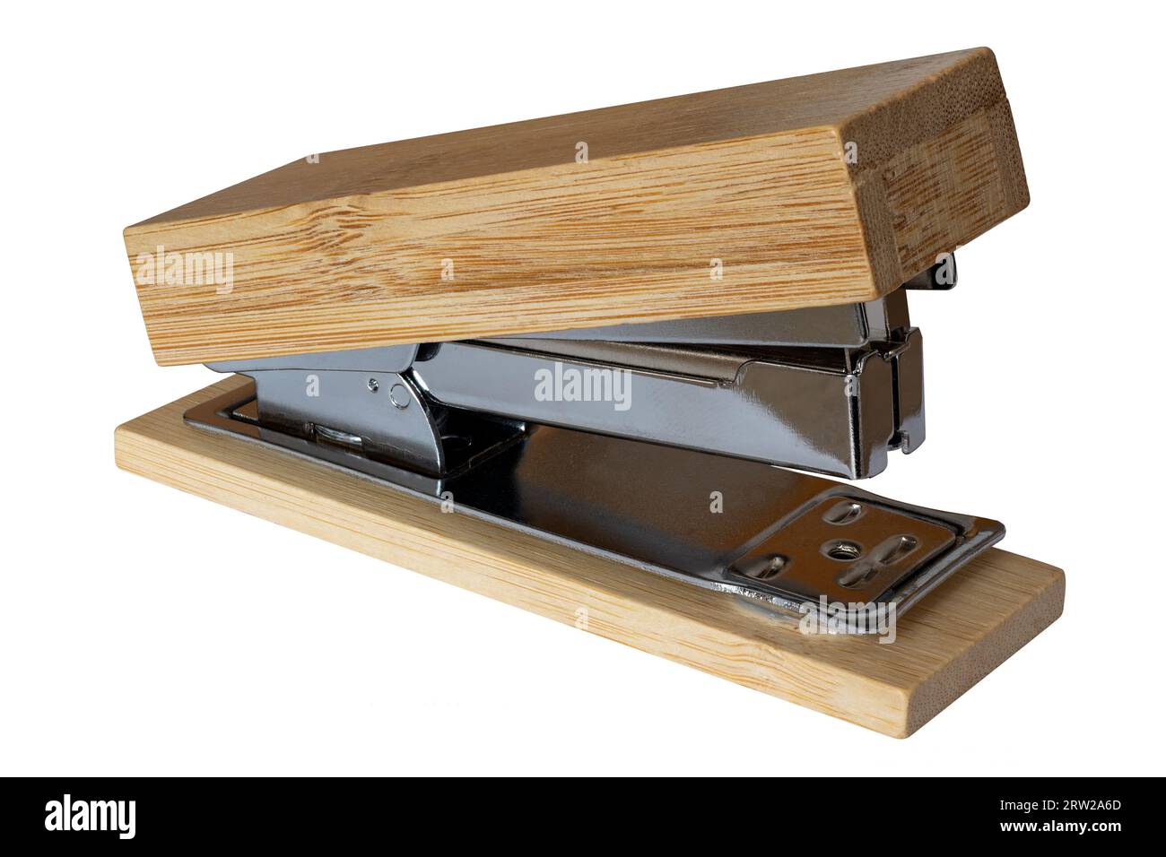 sustainable bamboo stapler isolated on white background Stock Photo - Alamy
