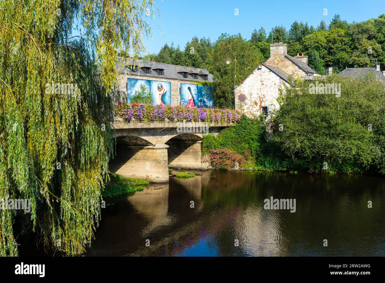 Aff river and exhibition at La Gacilly Photo Festival Stock Photo - Alamy
