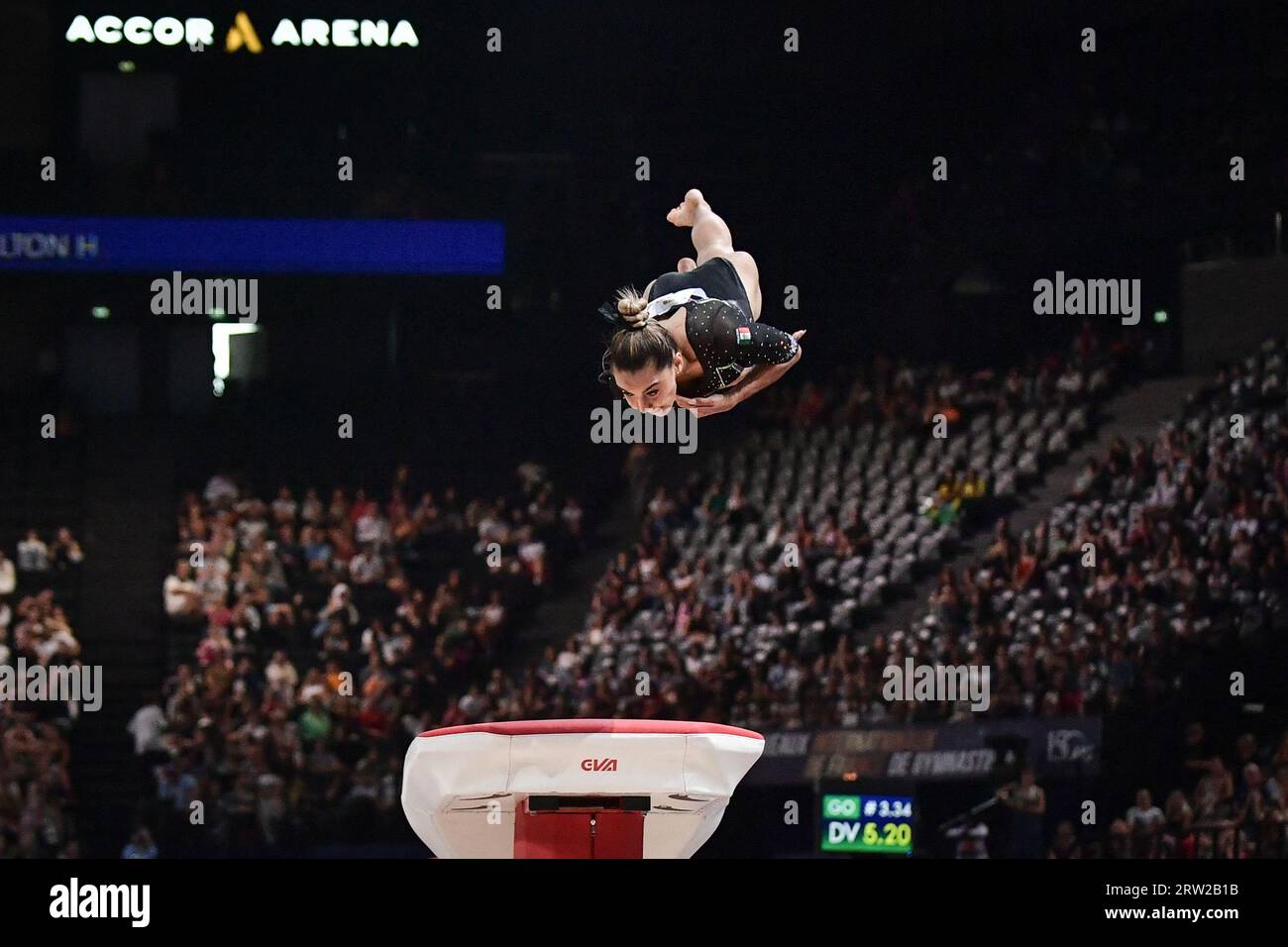 Paris, France. 16th Sep, 2023. Mexican Ahtziri Sandoval competes during ...