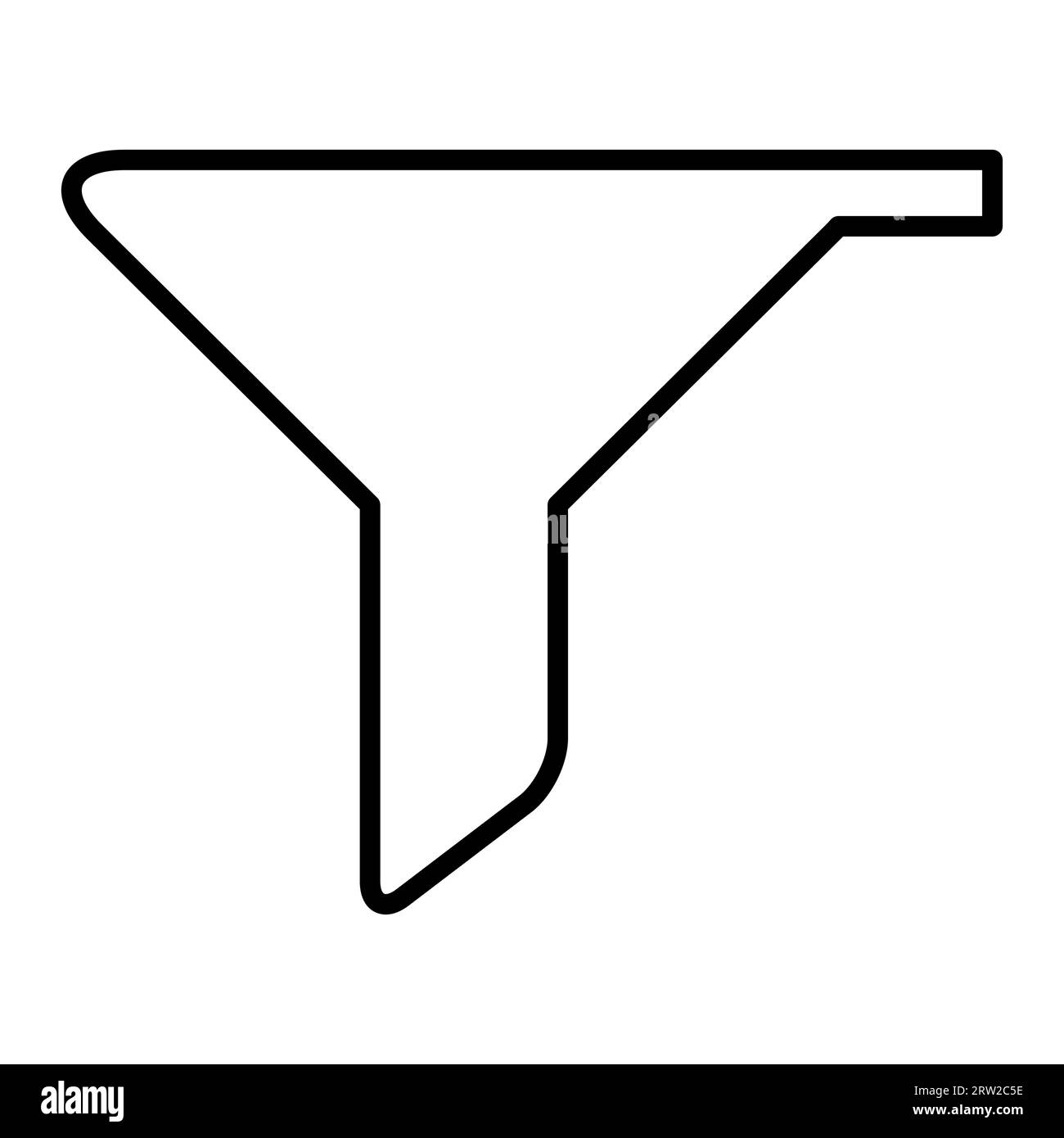 Filter button web shape icon, flat filtering symbol, funnel sign vector ...