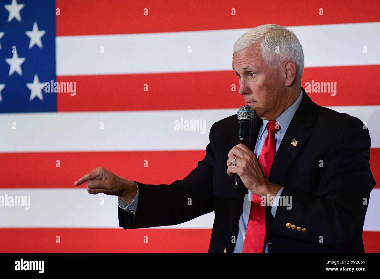 Bedford, N.H., USA, 5 August, 2023: Former Vice President Mike Pence ...