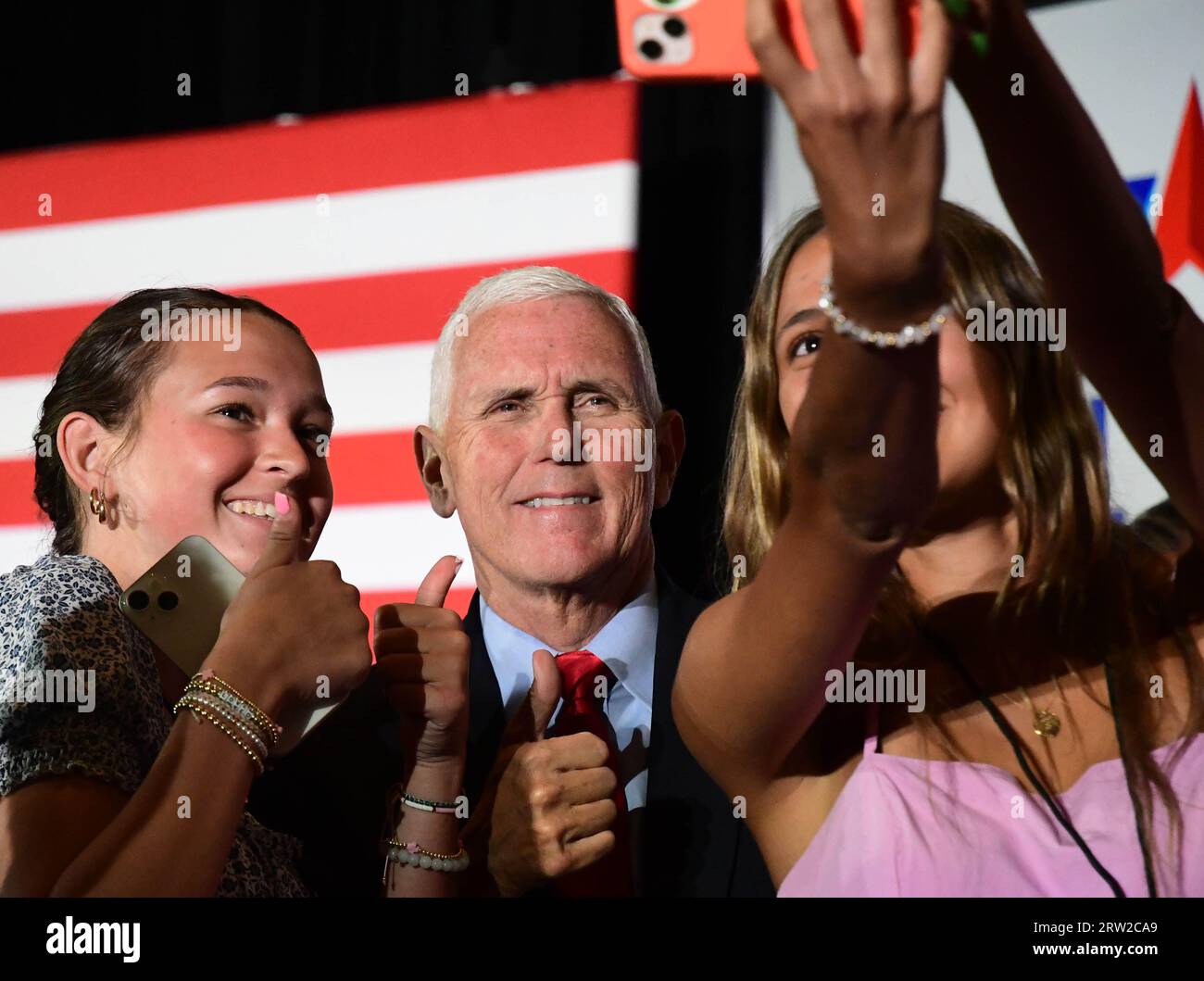 Bedford, N.H., USA, 5 August, 2023: Former Vice President Mike Pence ...