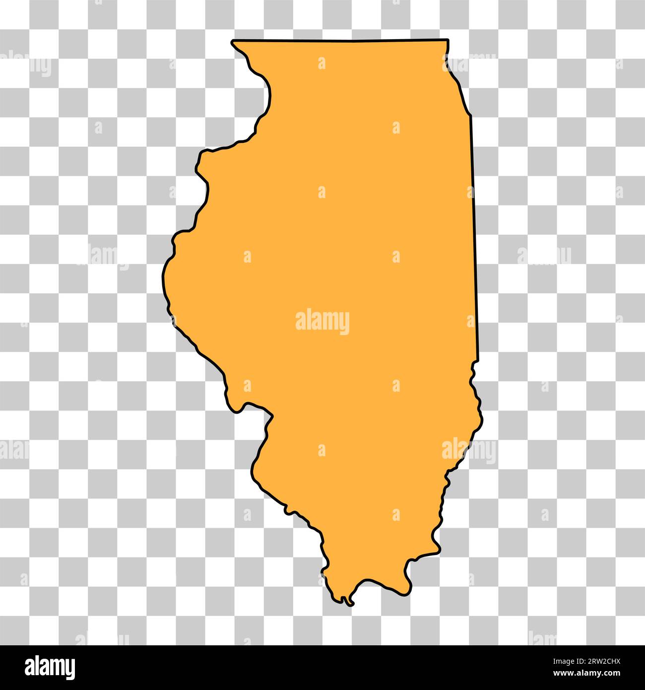 Illinois map shape, united states of america. Flat concept icon symbol ...
