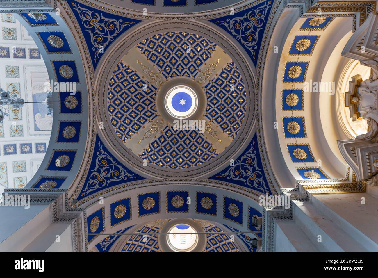 Ancient baroque decorated roof of a Sicilian church Stock Photo - Alamy
