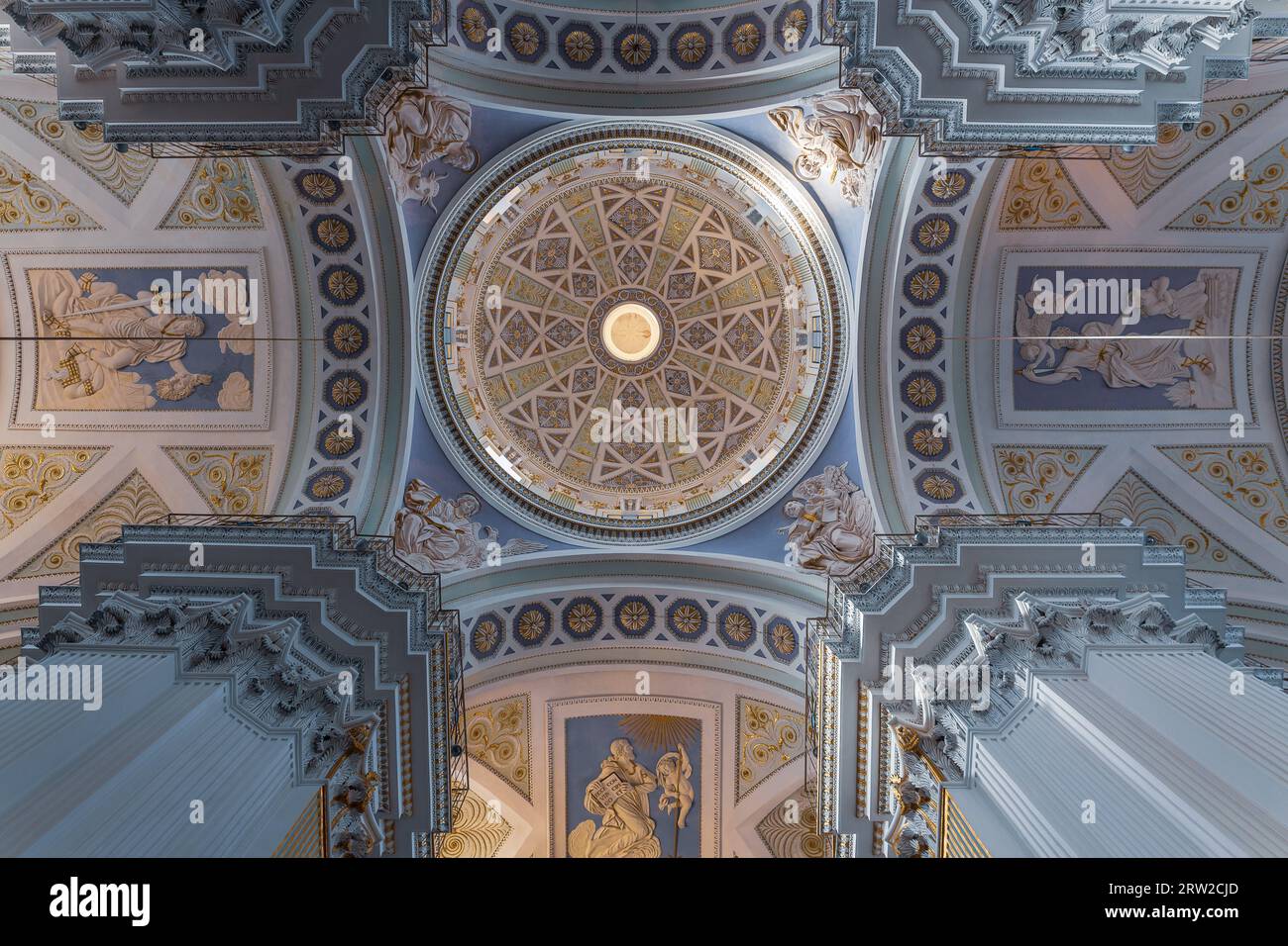 Ancient baroque decorated roof of a Sicilian church Stock Photo - Alamy