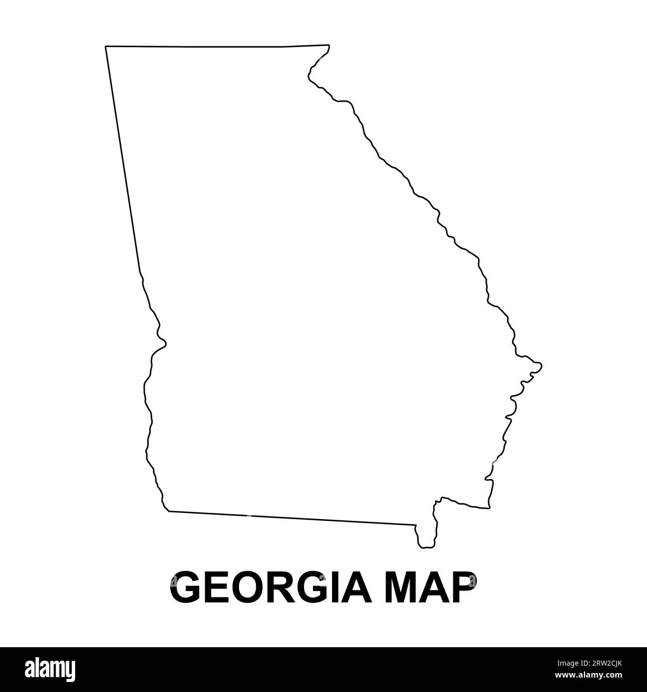 Georgia map shape, united states of america. Flat concept icon symbol ...