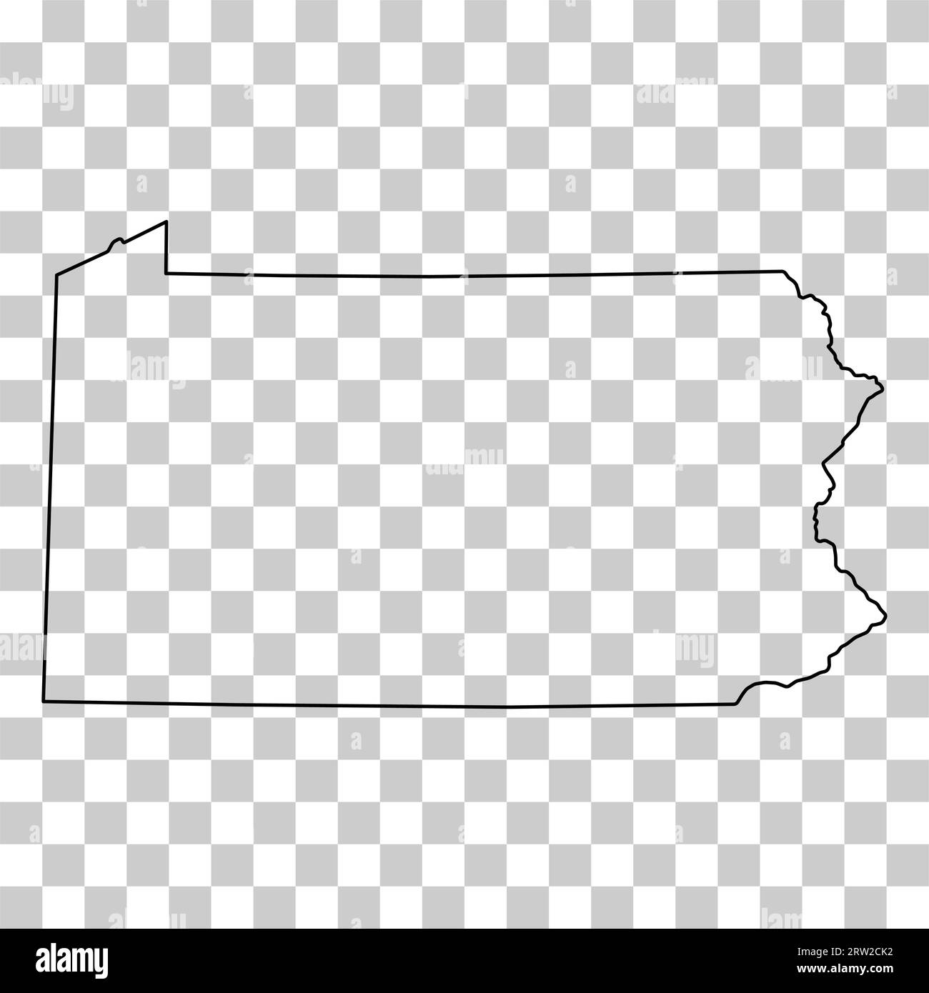 Pennsylvania map shape, united states of america. Flat concept icon ...