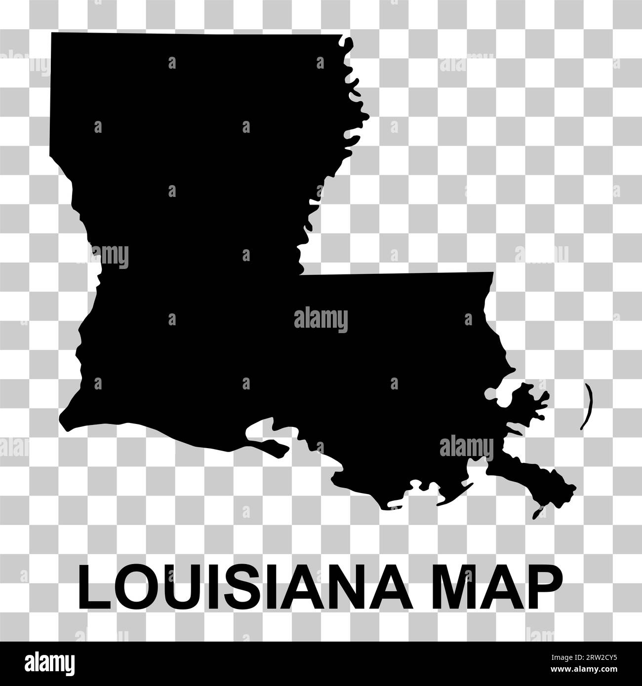 Louisiana map shape, united states of america. Flat concept icon symbol ...