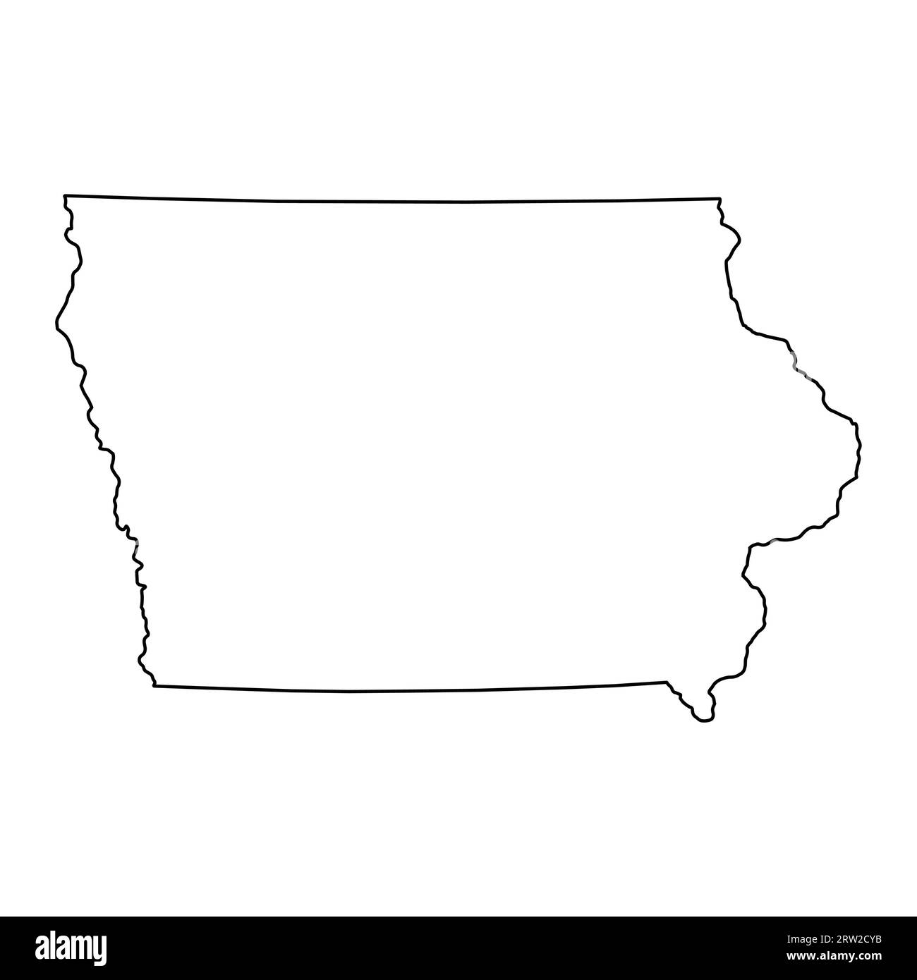 Iowa map shape, united states of america. Flat concept icon symbol ...