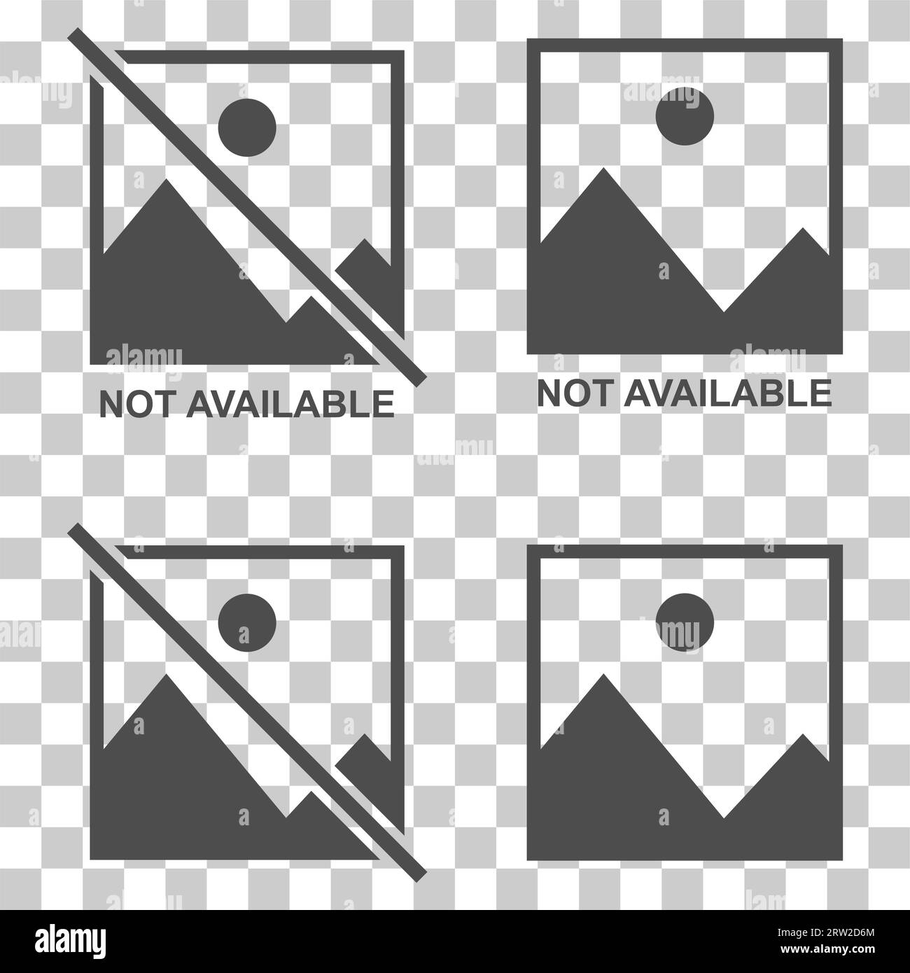 Set of No image vector symbol, missing available icon. No gallery for ...