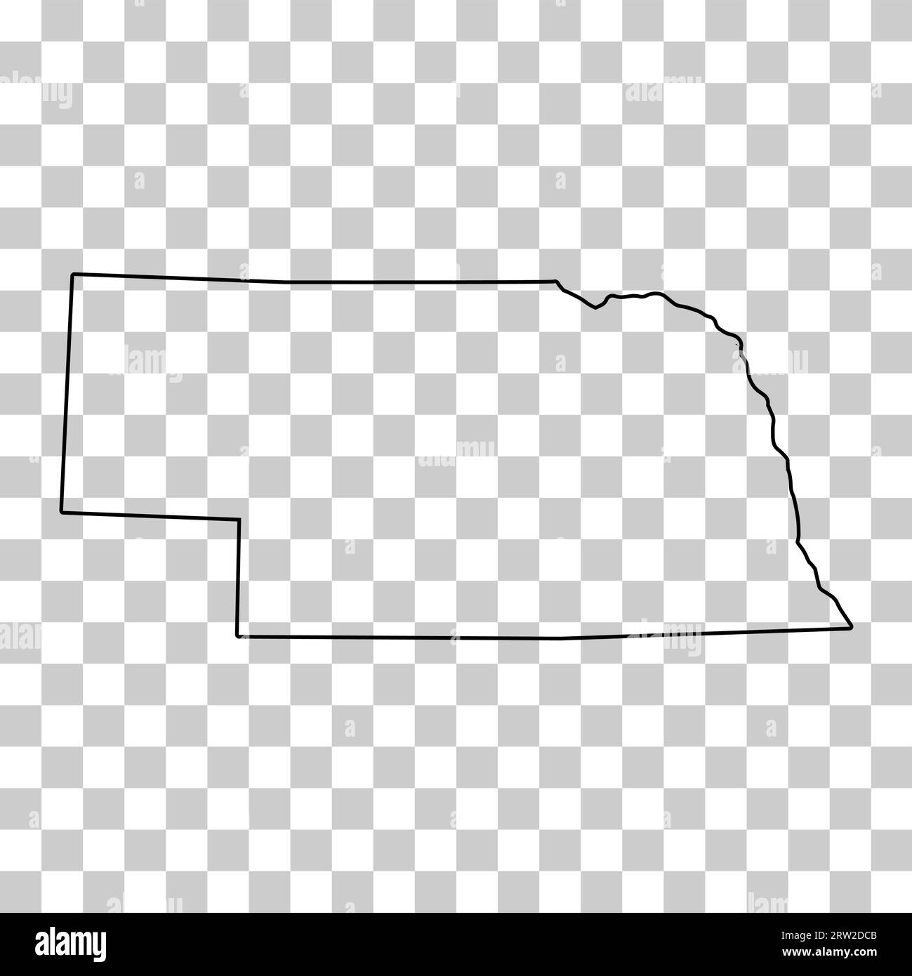 Nebraska map shape, united states of america. Flat concept icon symbol ...