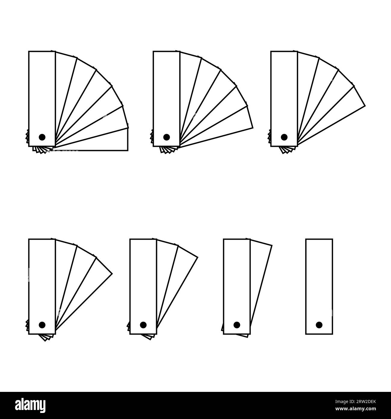 Set Of Pantone Color Icon Colorful Graphic Catalog Symbol Color Template Web Vector