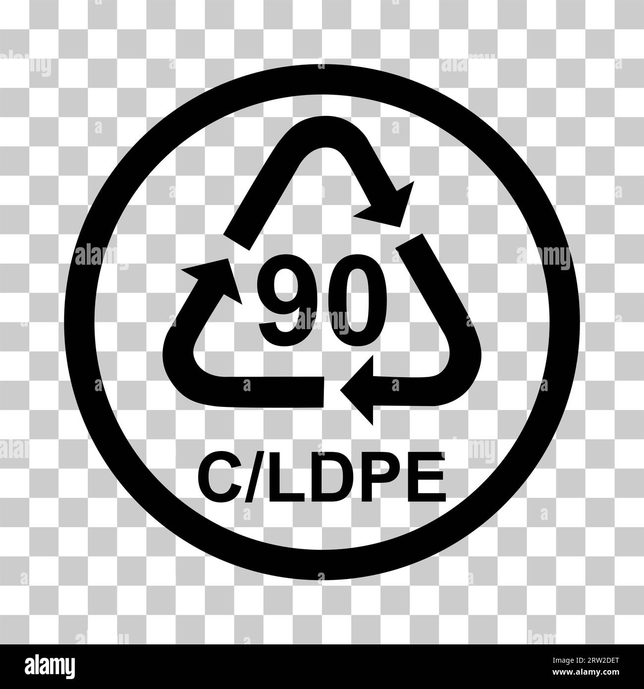 Composite symbol, ecology recycling sign isolated on white background ...