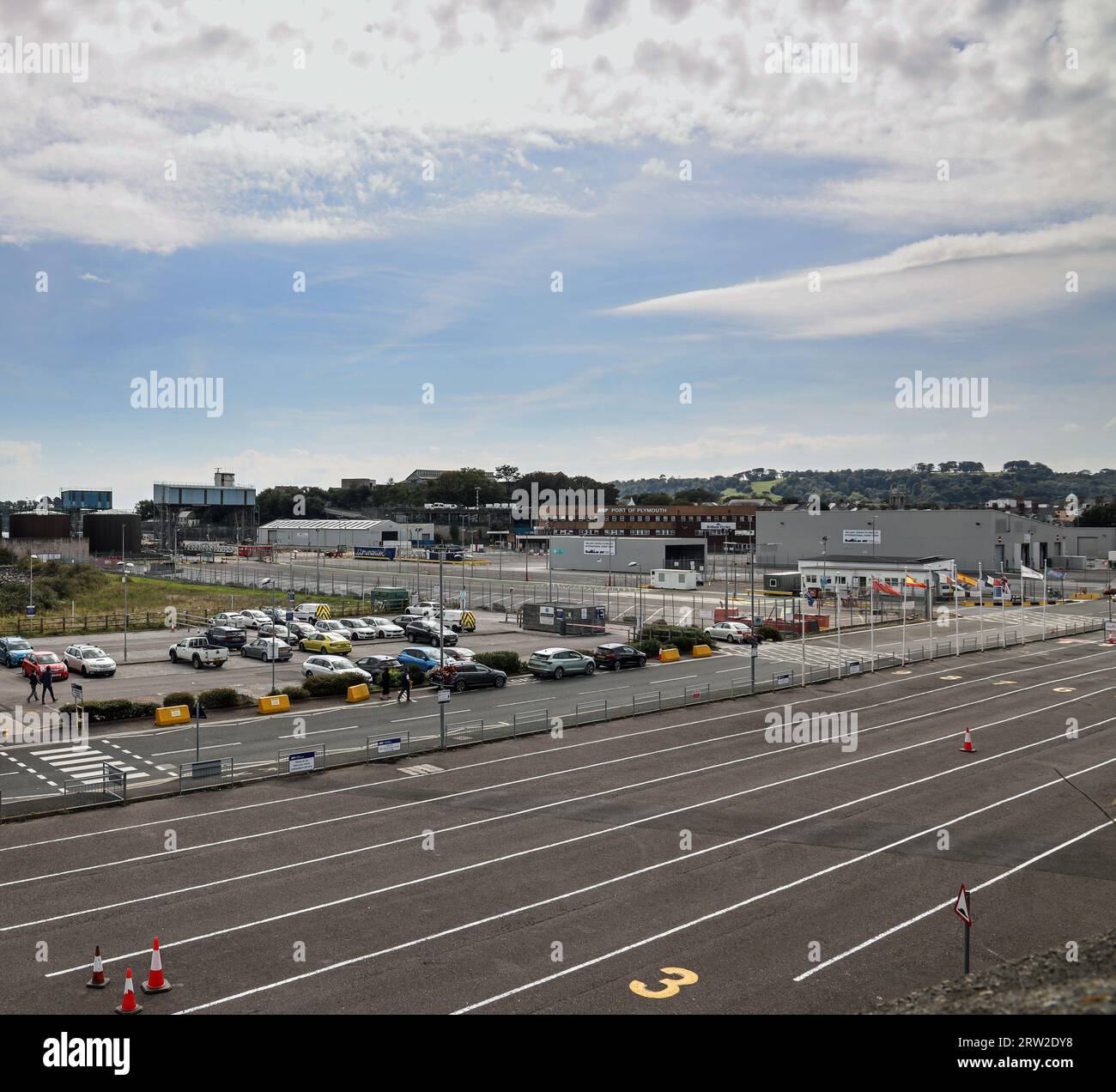 The ferry docks at Plymouth’s Millbay Docks. Currently the home of ...