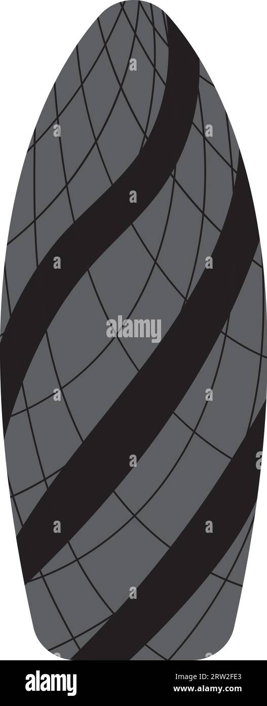 Simple monochromatic flat drawing of the GHERKIN, LONDON Stock Vector ...