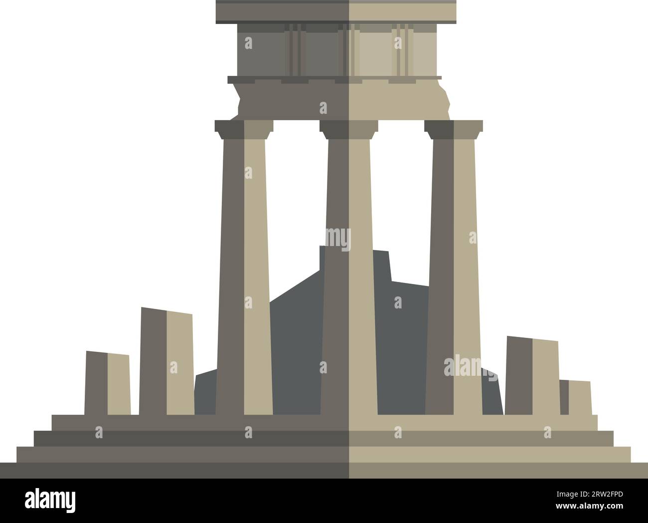 Roman temple drawing Stock Vector Images - Alamy