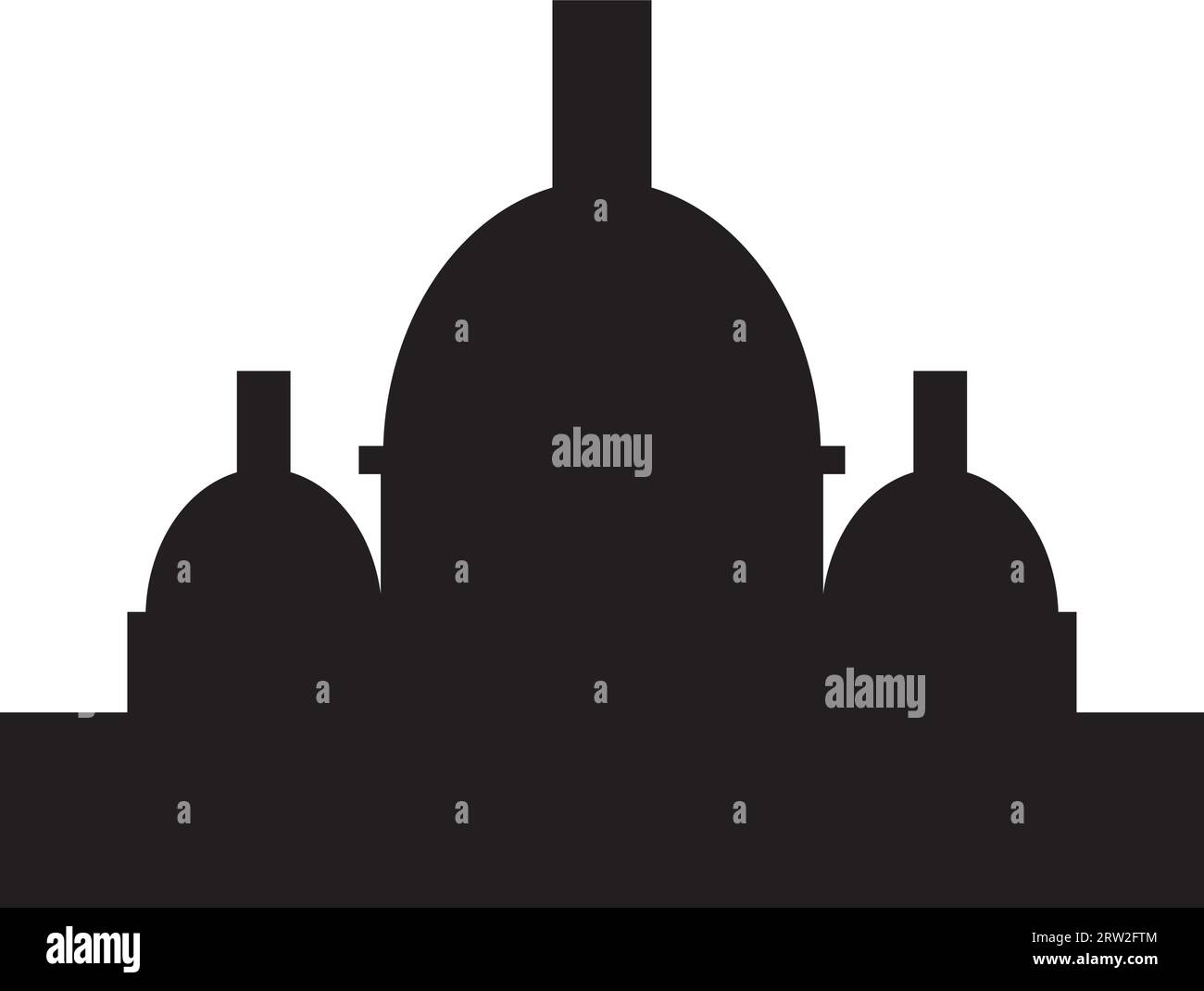 Simple black flat drawing of the ST. PETER'S BASILICA, VATICAN CITY ...