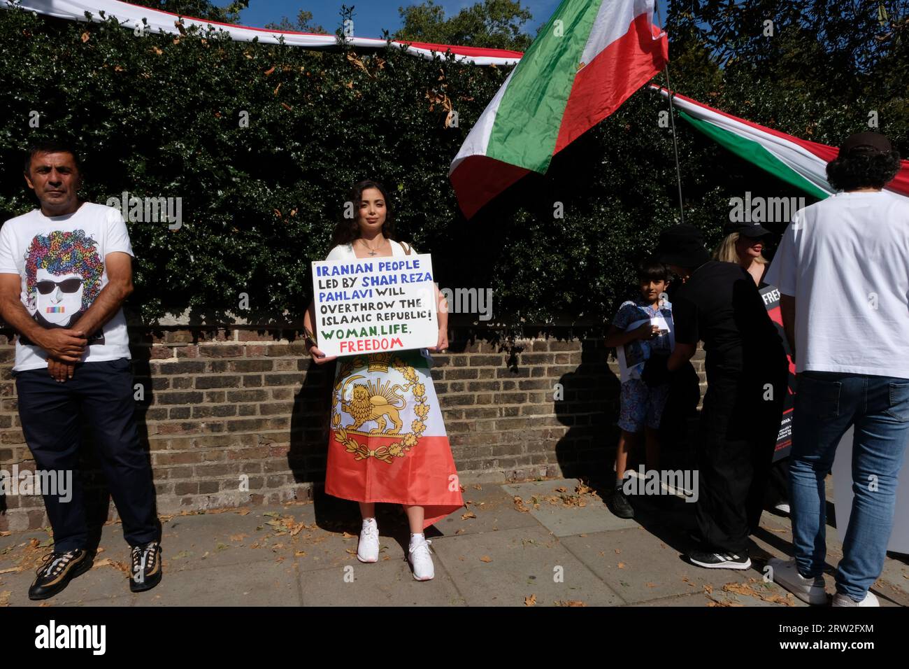 London, United Kingdom. 16th September, 2023. A woman poses for a ...