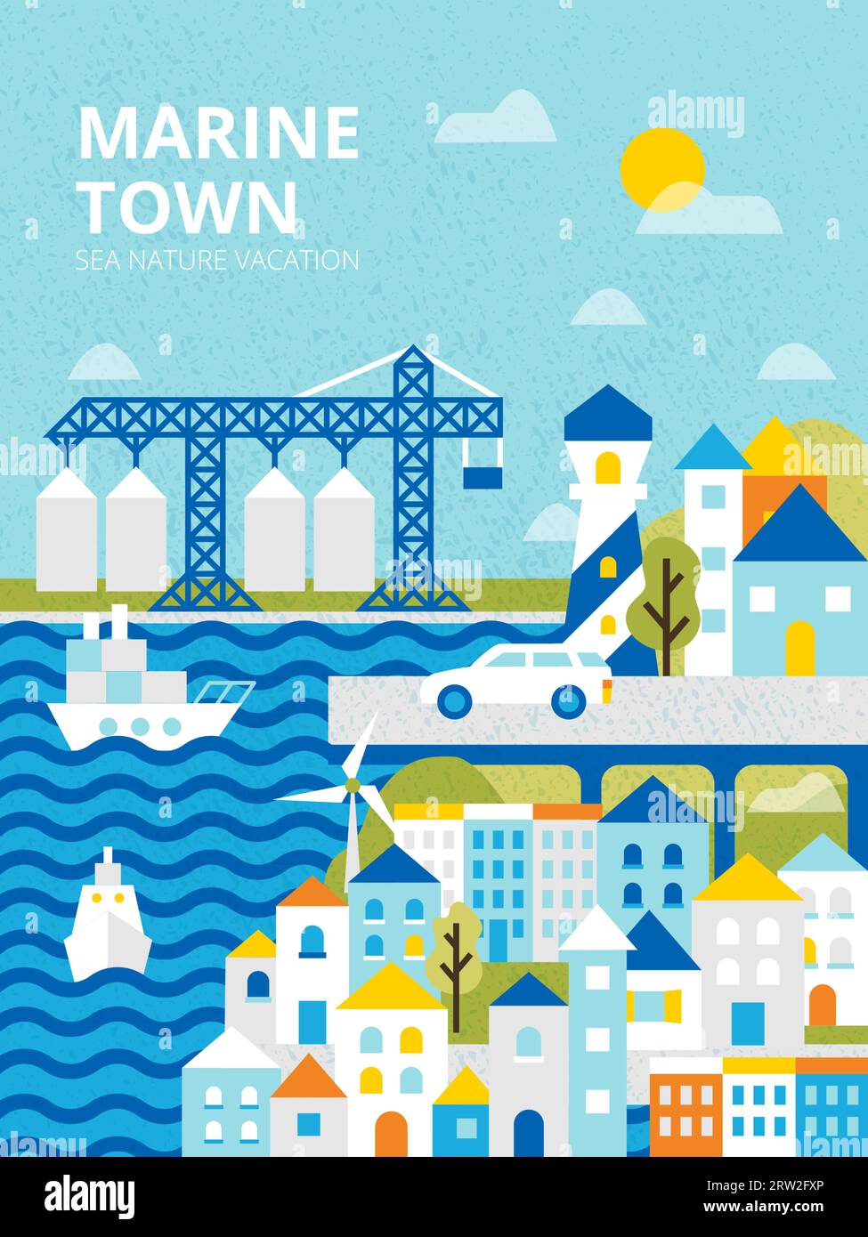 Marine City Landscape Poster Stock Vector Image & Art - Alamy Marine City Landscape Poster Stock Vector Image & Art - Alamy