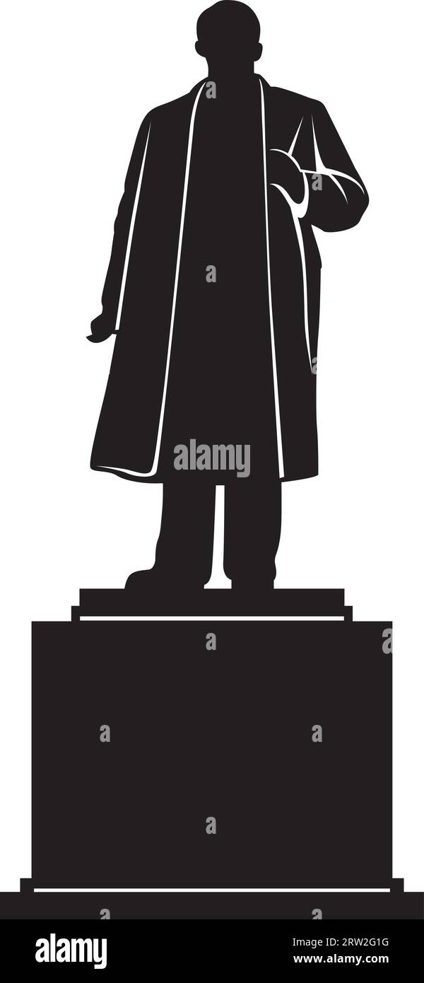 Simple black flat drawing of the VLADIMIR LENIN MONUMENT, ODESSA Stock ...
