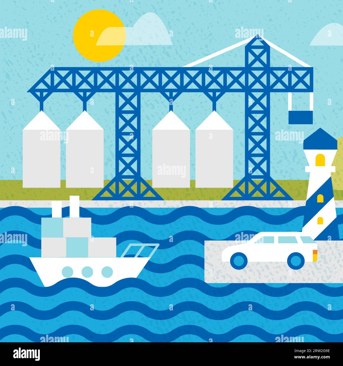 Shipping dock icon Stock Vector Images - Alamy