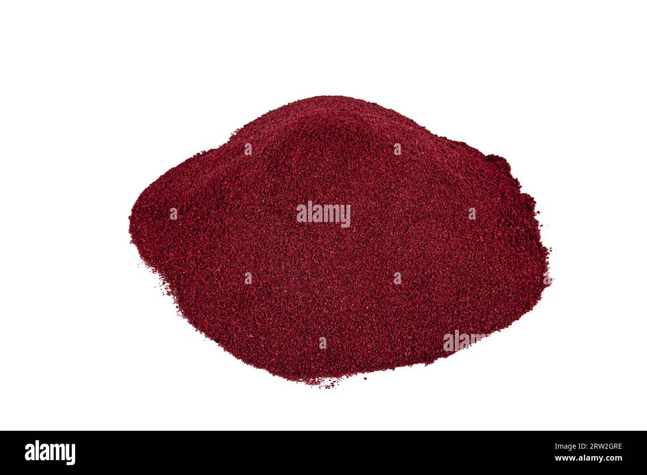 Dry spice sumac in a wooden spoon. Ground sumac spice. Dried ground red ...