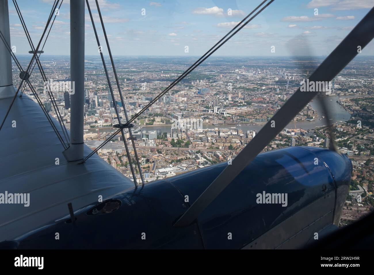 Tower Bridge as seen from a Dragon Rapide biplane Stock Photo - Alamy