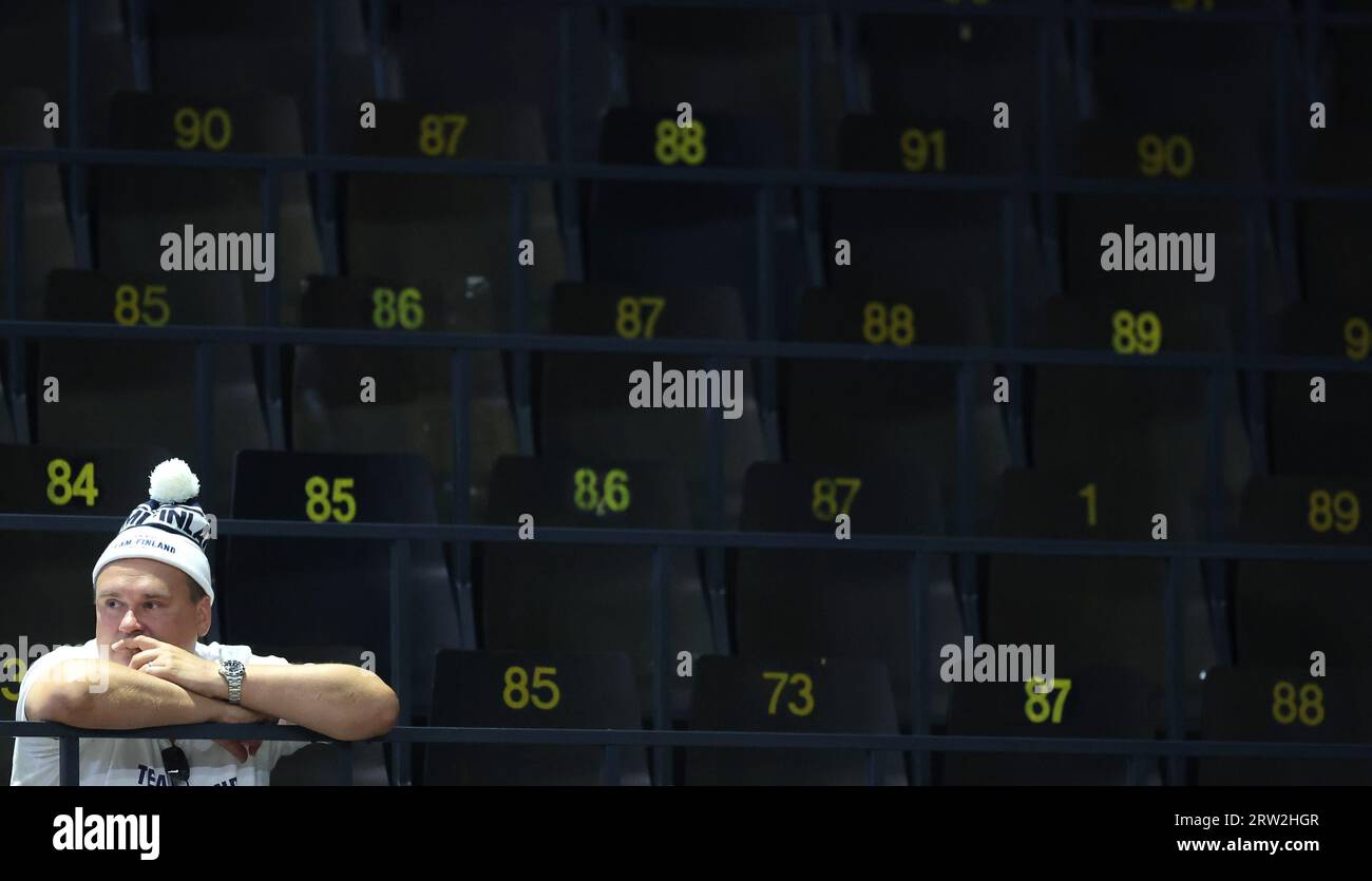 Split, Croatia. 16th Sep, 2023. Finland supporters cheer on the stands ...
