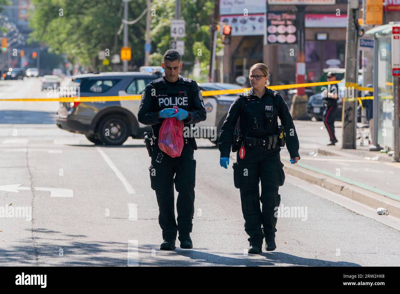 Toronto, Canada. 16th Sep, 2023. Members of the Toronto Police Service ...