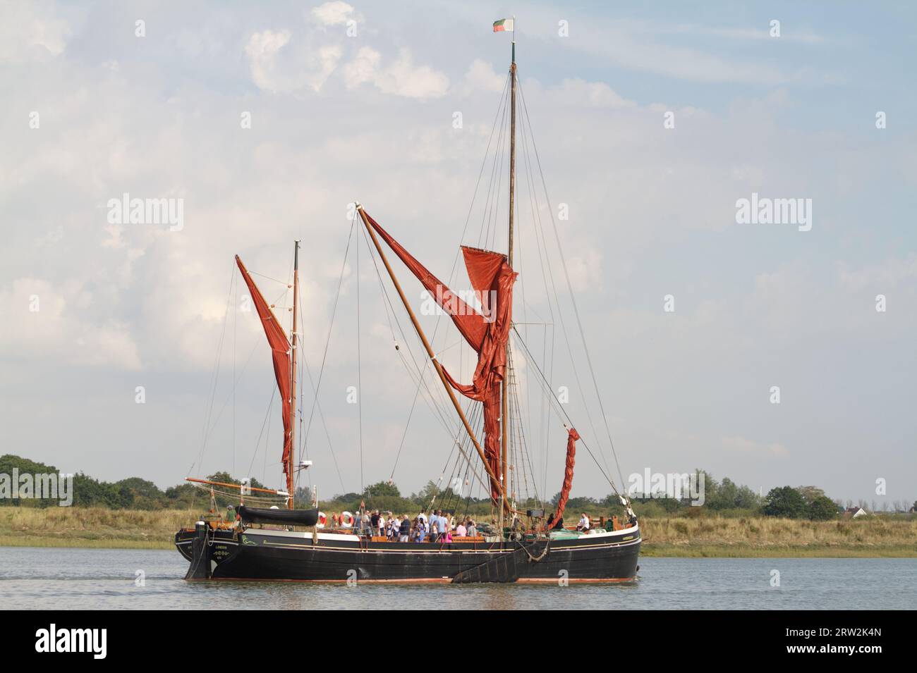 Maldon Regatta 2023. Parade of Sail down the River Chelmer.Thames Barge ...