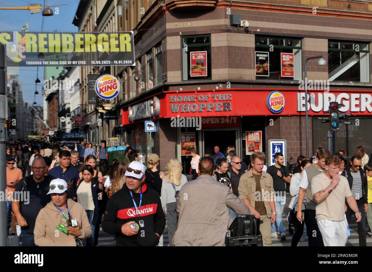 Copenhagen/Denmark/16 September 2023/Burger king fast food restaurant ...
