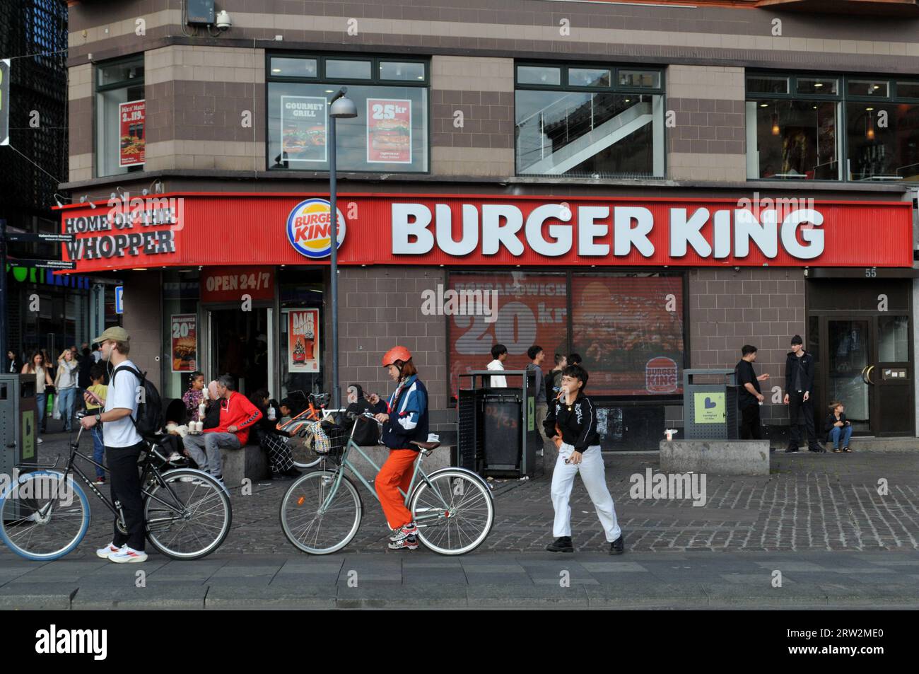 Copenhagen/Denmark/16 September 2023/Burger king fast food restaurant ...
