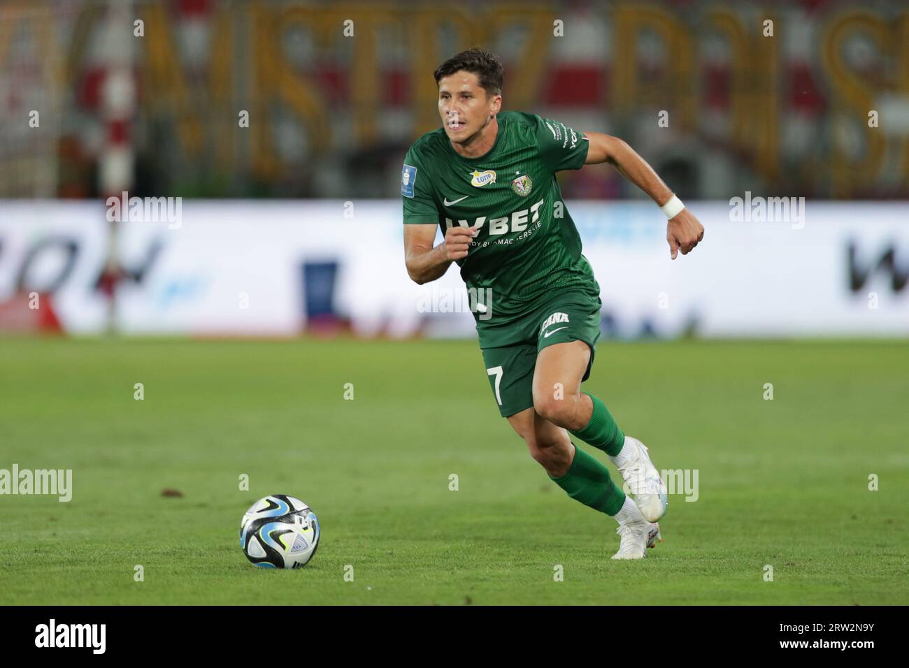 Petr Schwarz of Slask Wroclaw seen in action during the Polish PKO ...