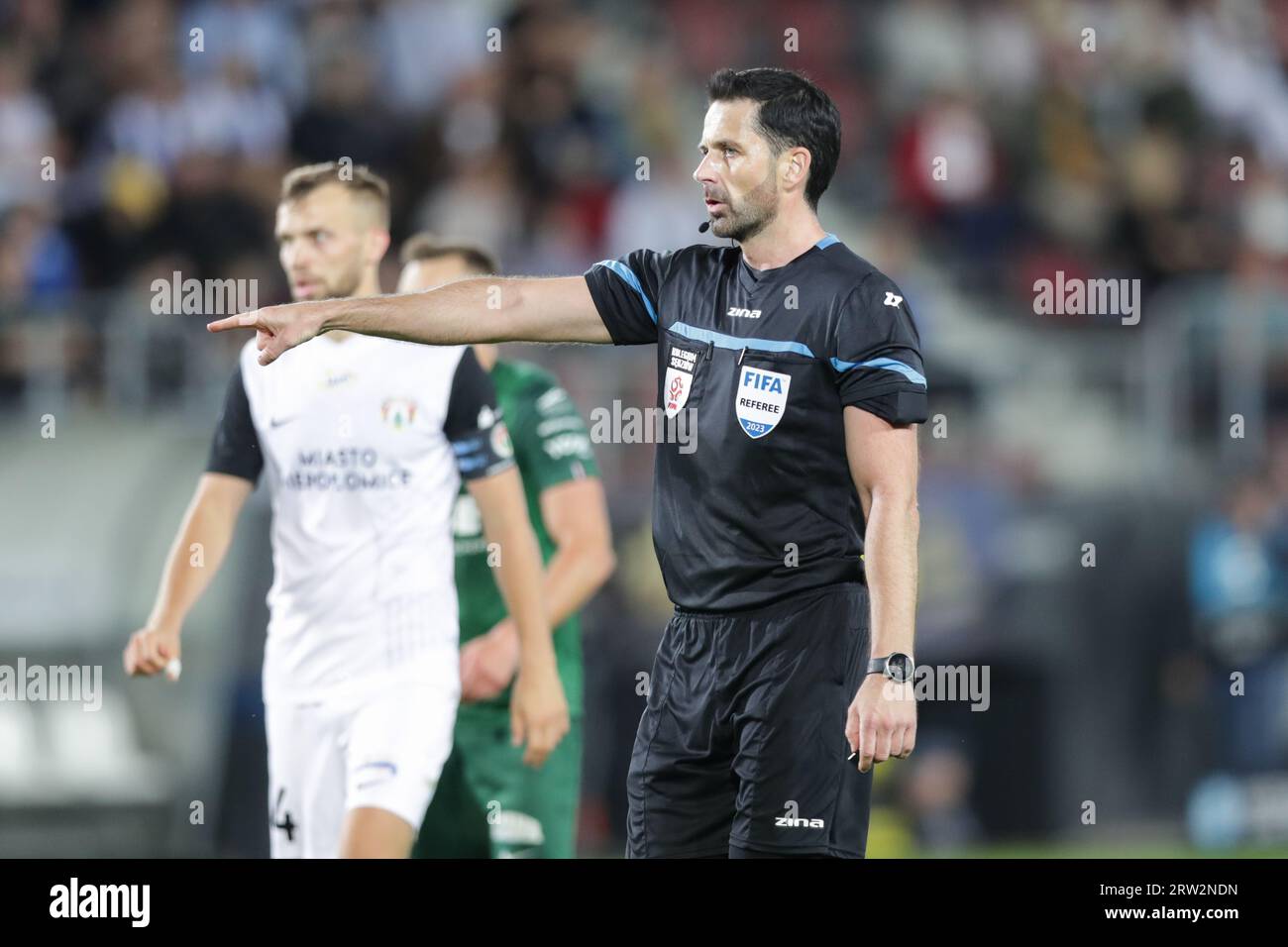 Referee Daniel Stefanski of Poland seen during the Polish PKO ...