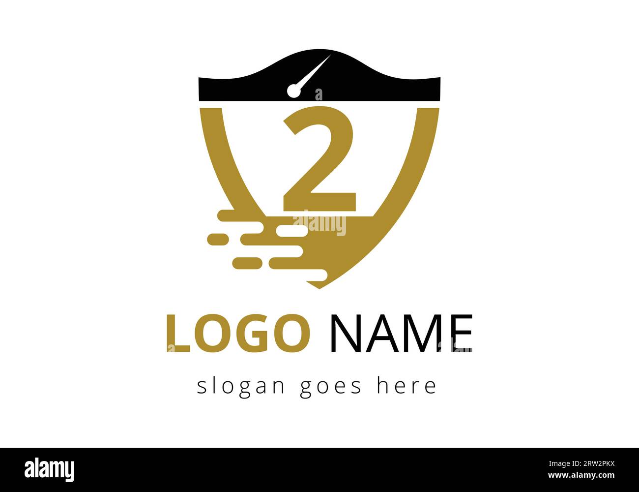 Initial 2 monogram alphabet with Speed Logo Design. Modern Letter with ...