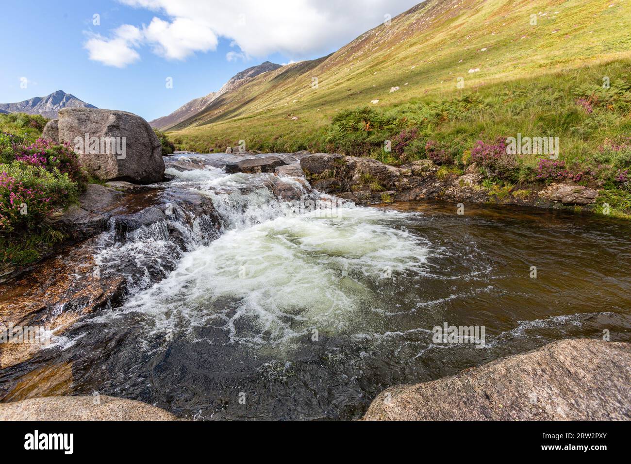 Blue Pools Glenrosa waters, Glen Rosa, Goat Fell, Isle of Arran, Firth ...