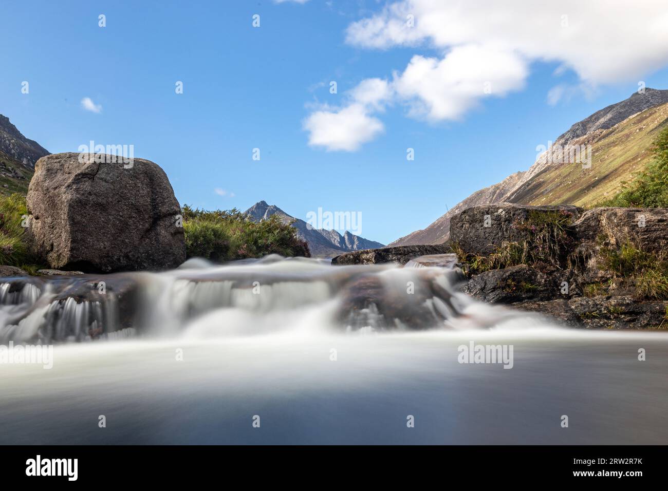 Blue Pools Glenrosa waters, Glen Rosa, Goat Fell, Isle of Arran, Firth ...